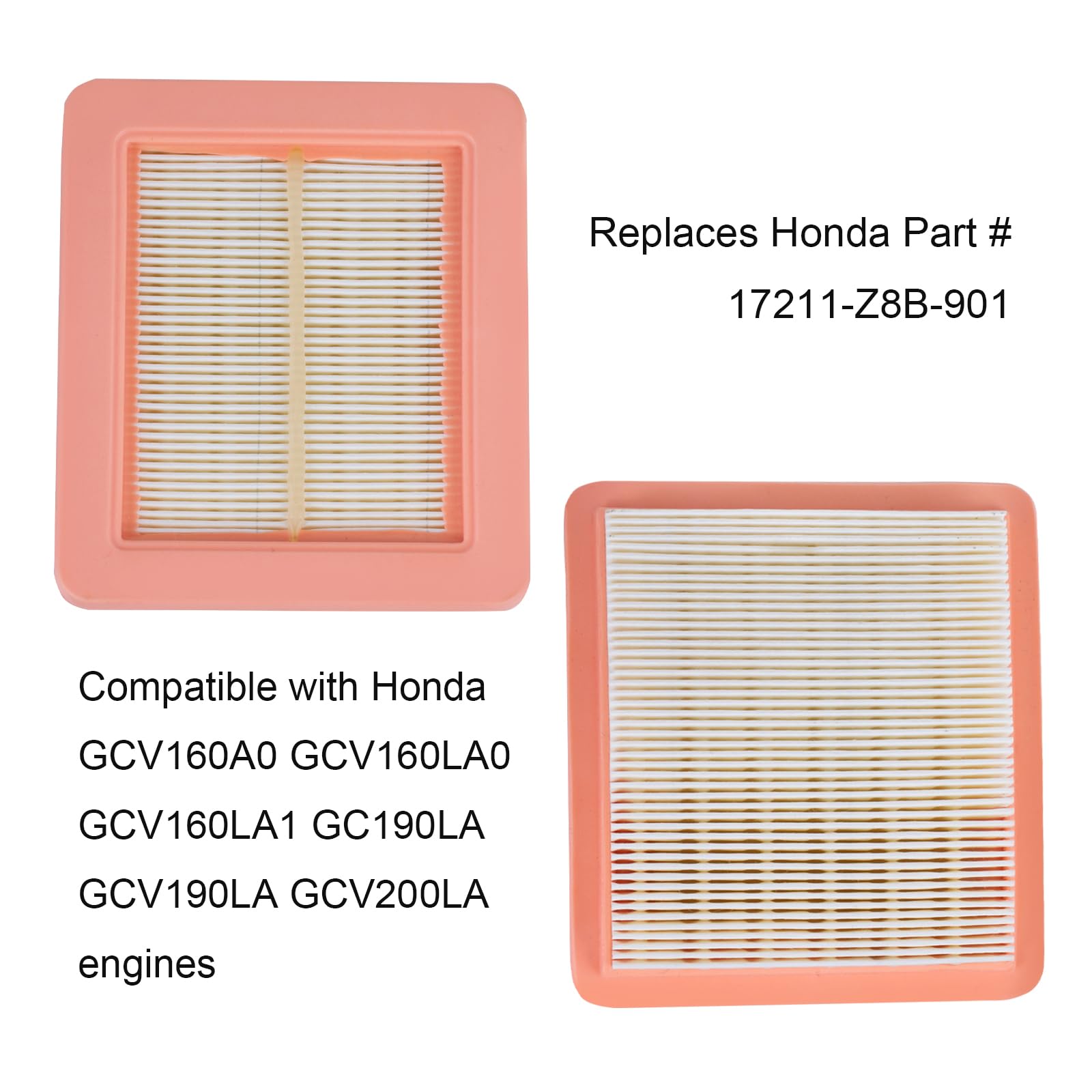 Ceukius 3 Pack 17211-Z8B-901 Air Filter for Honda GCV160LAO GCV190LA Engines, Fits Honda Harmony II HRR216 HRS216 HRN216 HRX217 Series Walk Behind Lawn Mower