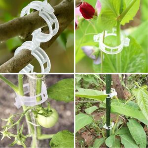 120Pcs Plant Support Clips, Plastic Trellis Plant Support Clips for Support, Garden Clips, Grape Vine, Tomato Vegetables Trellis Clips, Garden Clips to Grow Upright Makes Plants Healthier