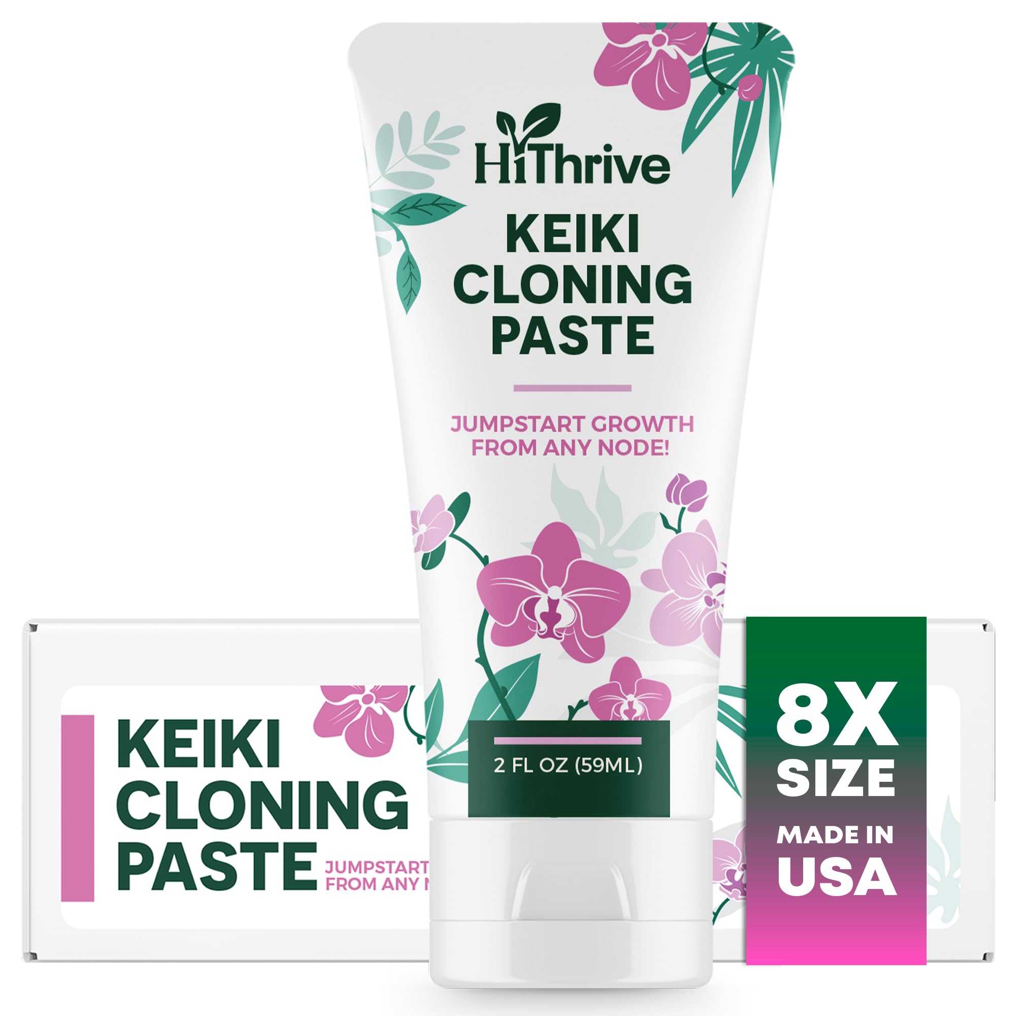 2oz Keiki Paste for Plants - Up to 150 Applications, Keiki Cloning Paste for Plants to Grow Orchids Baby Plant & New Blooms, Ideal Keiki Paste for Orchids & Houseplants, Convenient Plant Cloning Paste