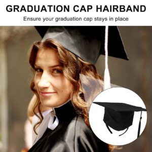 WEIGUZC Graduation Cap Hair Band – Secure and Comfortable Hair Accessory for Graduation Caps (Black - 1PCS, Unisex)