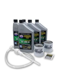 hero hydrostatic transmission maintenance kit fits hydrogear zt2800 zt3100 zt3200 zt3400 zt3600 zt3800 replaces hydrogear 52114 sae 20w-50