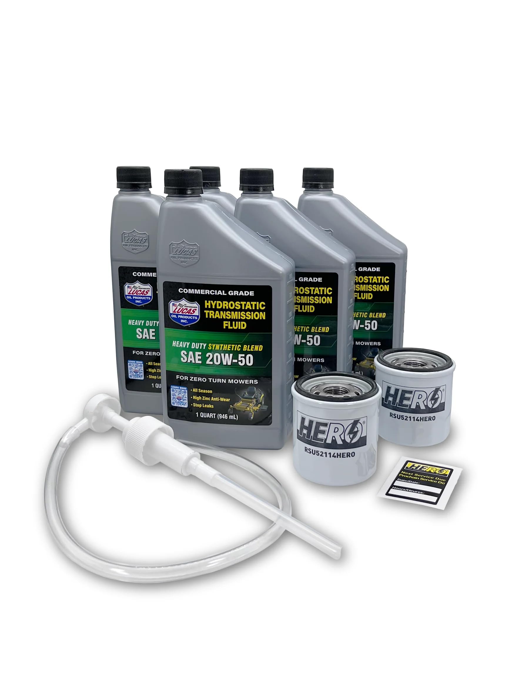 HERO Hydrostatic Transmission Maintenance Kit Fits HydroGear ZT2800 ZT3100 ZT3200 ZT3400 ZT3600 ZT3800 Replaces HydroGear 52114 SAE 20W-50