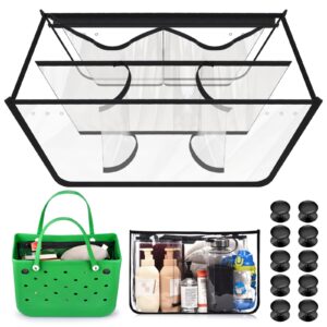 2024 new accessories for bogg bag - divider for bogg bag xl，inserts for bogg bag, bag dividers, organizer for bogg bag and divide space,transparent & black