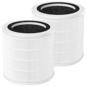 h7126 air filter replacement for goveelife h7126 mini air purifier, h13 true hepa filter, 3-in-1 h7126-rf high-efficiency filter with activated carbon, 2 pack