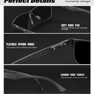 ANYLUV Polarized Sunglasses-Men Mens-Sunglasses Sun-Glasses: Luxury Carbon Fiber Al-Mg Metal UV400 Protection Driving Golf