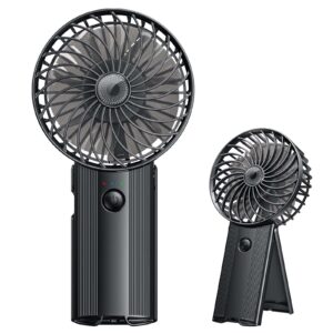 portable personal handheld rechargeable fan: mini hand held fan 4 speeds cool air wind 6-15hrs work adjustable operated usb recharge battery quiet pocket fan for boy men women office outdoor travel