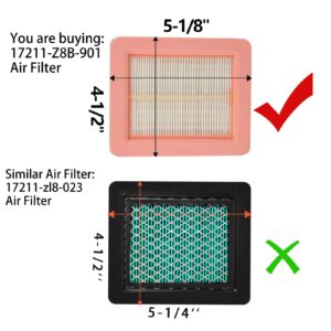 Ceukius 3 Pack 17211-Z8B-901 Air Filter for Honda GCV160LAO GCV190LA Engines, Fits Honda Harmony II HRR216 HRS216 HRN216 HRX217 Series Walk Behind Lawn Mower