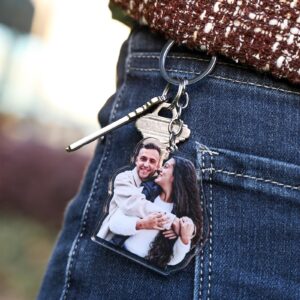 CQSXM Custom Keychain, Personalized Keychain with Personal Portrait, Creative Gifts Suitable for Friend and Family