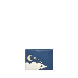 radley london shoot for the moon small bifold cardholder, dark blue