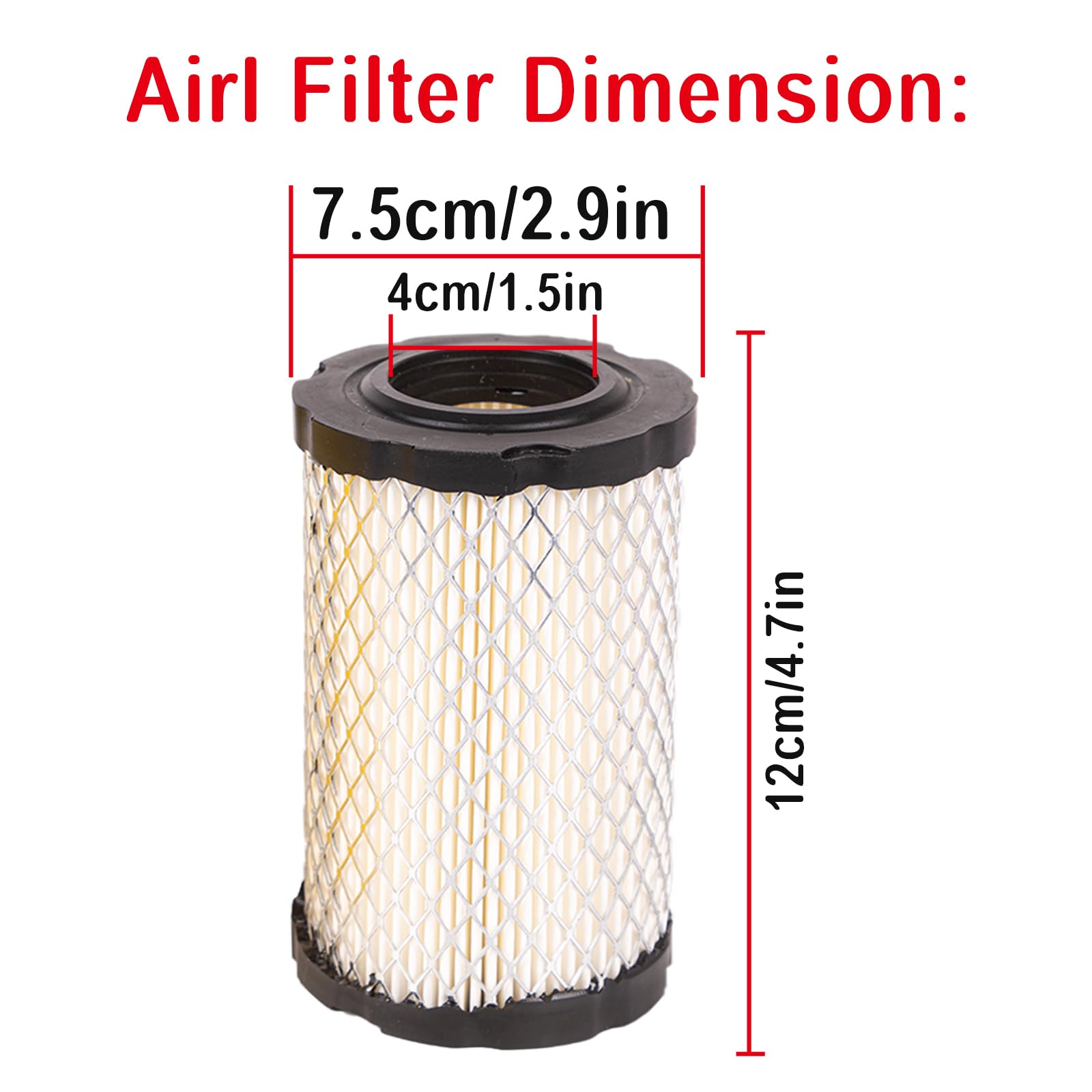 Lawn Mower Air Filter for MTD 490-200-M070 MTD 7T84MU 7T84JU C-Cadet Craftsman 382cc 439cc OHV Engines Cub Cadet, Fits 937-05129 737-05129(2 Pack)