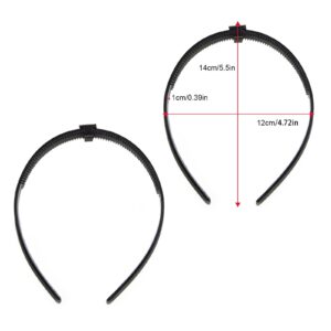 cobinaan Secures Your Graduation Cap Headband, Don't Change Your Hair, Secure Hairstyle Unisex 2PCS Black