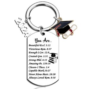 religious graduation gifts ideas for her him class of 2024 senior stuff christian spiritual bible verse gifts inspirational for women teen girl best friend mom encouragement keychain accessories