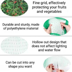 Whdifsag Bird Netting for Garden13x20 ft - Garden Netting Protect Fruits and Vegetables in Your Garden from Birds and Other Animals ，Garden Netting for Raised beds Reusable.（1PCS）