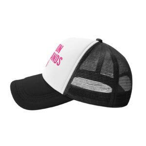 Put It On My Husbands Tab Trucker Hat Pink Father's Day Valentine's Day Mesh Hat Black Men Women Baseball Cap