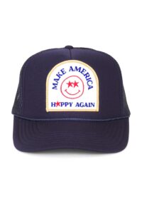 friday feelin' make america happy again men & womens trucker hat - mesh snapback baseball caps-navy