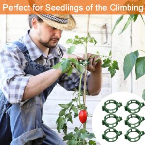 Tomato Clips for Climbing Plants, Upgrade Secured Plastic Plant Clip, Tomato Trellis Clips for Plants Support, Plastic Plant Clips for Tomatoes Vines Gardening Supplies