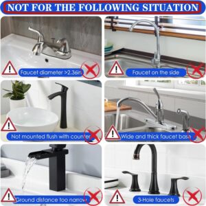 Sink Faucet Mat Splash Guard, 5° Slope Silicone Faucet Draining Mat for Kitchen Sink, 17" x 6" Cuttable Faucet Water Catcher Mat-Multipurpose Splash Guard for Kitchen Sink Area & Bathroom Countertop