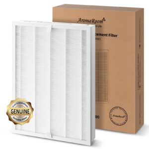 aromaroom e-400 air purifier filter h14 filter replacement, 3-stage true hepa air filter with efficiency activated carbon, 11×2×15in, 1 pack