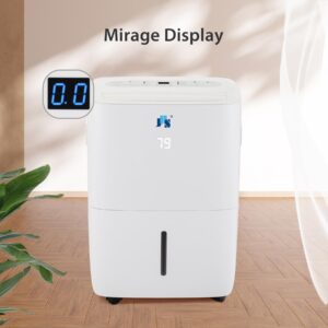 JHS 50 Pints Dehumidifier for Spaces up to 4,500 sq. ft at Home with Drain Hose, Reusable Air Filter, and 2.1 Gal Water Bucket, Perfect for Bedrooms Bathrooms Basements