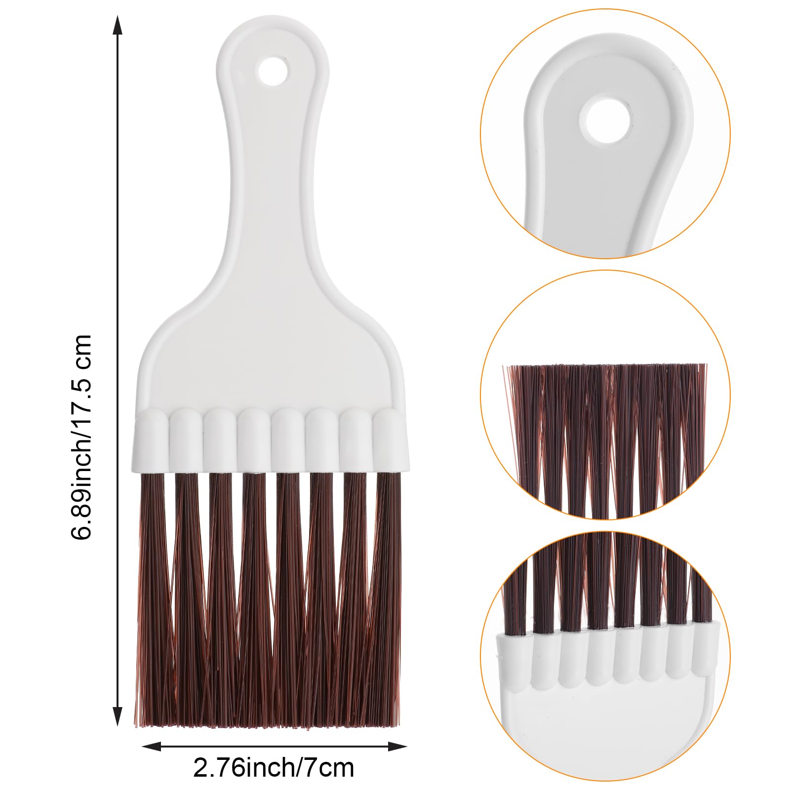 Gjinxi 2 Pcs Air Conditioner Condenser Fin Cleaning Brush, Small Refrigerator Radiator Coil Cleaning Whisk Brush, Plastic AC HVAC Evaporator Coil Cleaner Brush Tools