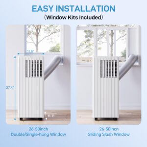 GAOMON 8000 BTU Portable Air Conditioner for Room, 3 in 1 Cooling AC Unit up to 350sq.ft & Fan & Dehumidifier with Remote Control, Sleep Mode for Bedroom, living room, office