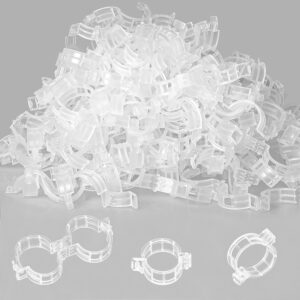 200 pcs plant support clips, tomato clips, plastic trellis clips, grape vine tomato vine fixing clip, garden clips for plant vine vegetables to grow upright and healthier