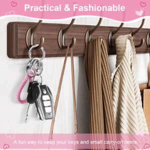 Weixiltc Braided Rope Keychain, Car Key Chain Holder with 4 Key Ring and Anti-Lost D Ring, Personalized Gift for Women (Pink)