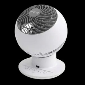 IRIS Woozoo Globe Multi-Directional 5-Speed Oscillating Fan [2024 Model], Small, White