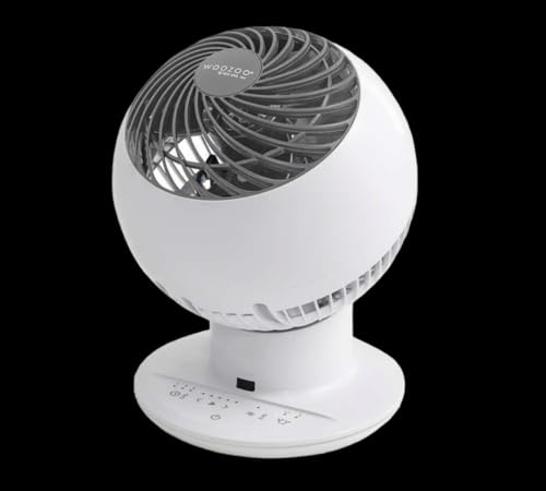 IRIS Woozoo Globe Multi-Directional 5-Speed Oscillating Fan [2024 Model], Small, White