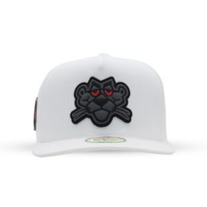 ferreti culiacan the panther white baseball cap - white snapback hats for men and women, mens hats and caps, adjustable hats for men, white baseball hat for any occasion, black