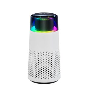 fourmor car air purifier - updated mini air purifier air purifiers with hepa filter,atmosphere light function with led running lights，for car,home,office