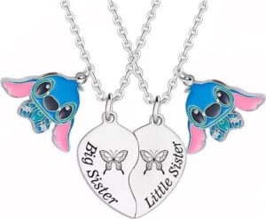 aoxstno best friend friendship matching necklace (sister 1)