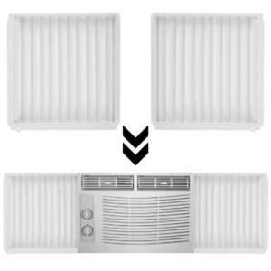 window air conditioner, side panels and frame set, adjustable insulation ac side panels dust-proof ac side panels ac accessories for winter and summer air conditioner accordion filler kit