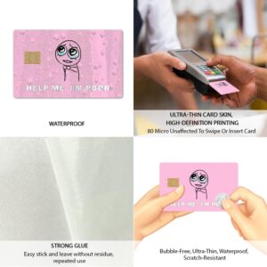 Elegend Credit Card Sticker Skin - 4 Styles Pink Funny Debit, Credit Card Sticker, Key, Debit, Credit, Slim, Waterproof, Anti-Wrinkling Removable Vinyl Debit Skin Cover Credit Card Decals…