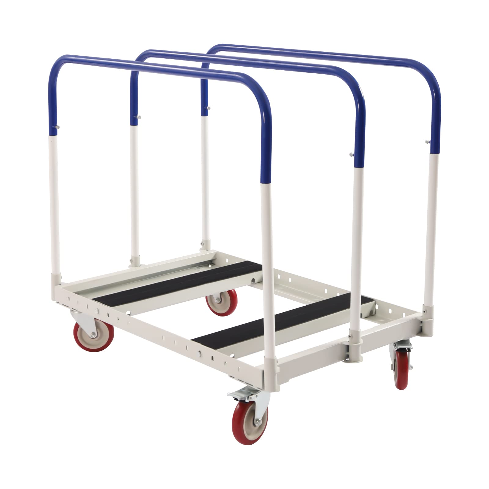 Silencear Steel Frame Panel Truck Cart, Platform Truck Cart with Swivel Casters, Adjustable Panels Heavy Duty Drywall Dolly Cart, 1000 Lbs Load Capacity, 39" x 24" x35.4"