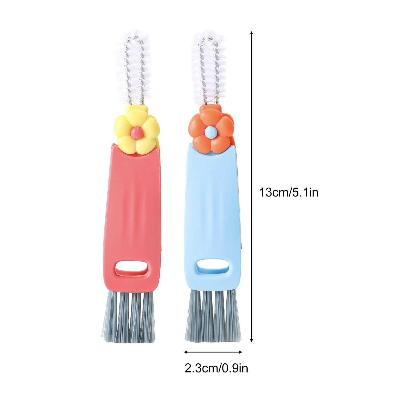 3 in 1 Cup Lid Cleaning Brush, 2024 New Crevice Cleaning Brush for Bottle Gap Tight Spaces Cup, 2 Pack Multifunctional Bottle Cleaning Tools (2 Pcs)