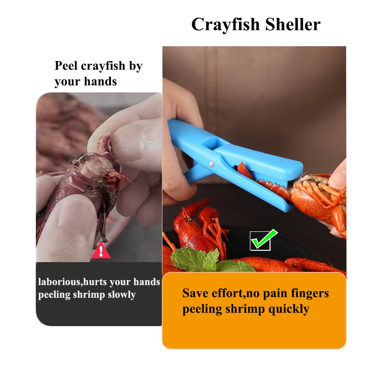 6PCS Crayfish Shelling Device Shrimp Peeler,Crawfish Shucker,Portable Kitchen Gadget,Crawfish Sheller Seafood Tool