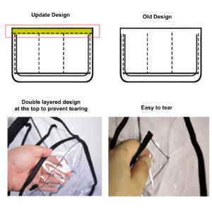 Clear Beach Bag Organizer Compatible with Bogg Bag X Large Size, PVC Insert Divider Liner for XL Bogg Bag Accessories (Clear-Black)