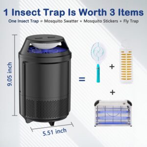 Zaioo Fly Trap Indoor Non-Zapper Mosquito Trap 2 Modes Insect Traps Indoor Plug in Gnat, Fruit Fly, Bug Catcher for House with 4 Sticky Glue Boards