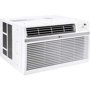 lg lw1424rd, 14000 btu, white 14,000 window air conditioner, 115v, 700 sq.ft. (25' x 28' room size), quiet operation, electronic control with remote, 3 cooling & fan speeds, auto restart