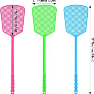 Multi-Pack Plastic Fly Swatters,Manual Colorful Flyswatters,6 Pack Heavy Duty Fly Killer,Work for Indoor,Garden,Office