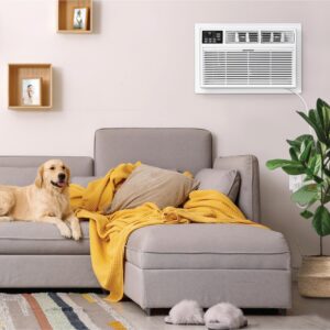 Whirlpool 14,000 BTU Through the Wall Air Conditioner, 230V, Cools up to 700 Sq. Ft for Living Room, Bedroom, Kitchen, Apartment, with Dehumidifier, Remote Control, Digital Display, 24H Timer, White