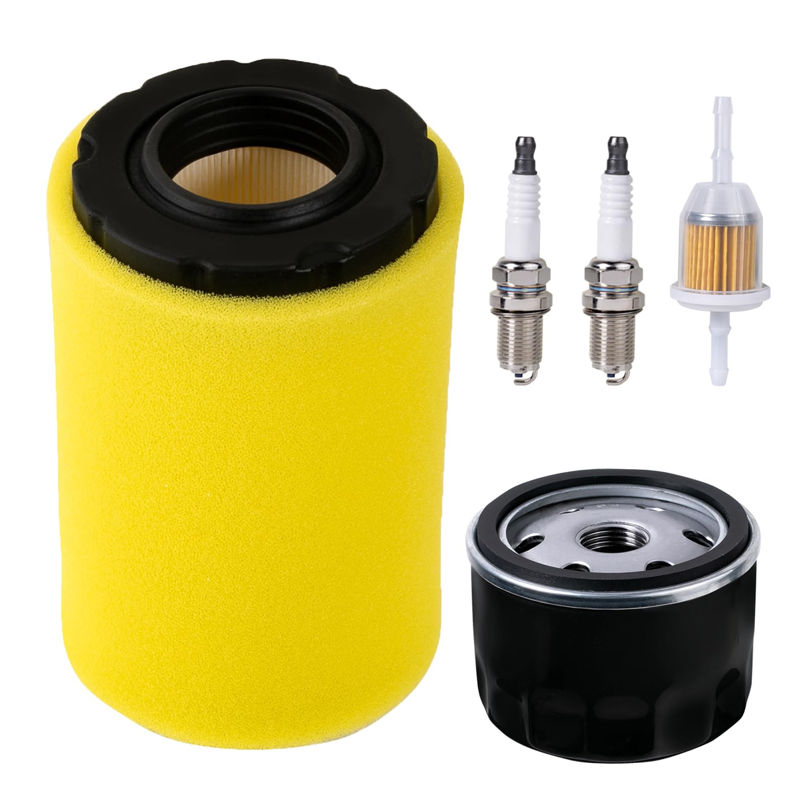 DemJamr MIU14395 Air Filter AM125424 Oil Filter Tune Up Kit for JD D100 D110 D105 D125 D130 D140 BS 594201 590825 591334 796031 Husqvarna YTH22V46 YTH24V48 YTA22V46 Lawn Mower