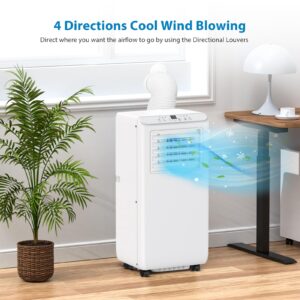 Acekool Portable Air Conditioner, 8000BTU Air Conditioners for Room Cooling Up to 350 Sq. Ft, 3-in-1 Portable AC unit with Remote Control & Window Kit for Home, Office, Bedroom, White