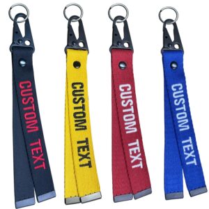 graceful life personalized key chain, custom name number tag, key ring accessories, embroidery keyring for luggage，crate，belt，gear，keyring for men and women