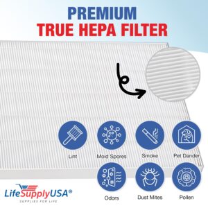 LifeSupplyUSA True HEPA Filter Replacement Compatible with Winix 17WC P150 & WAC9300, 114090 Air Purifier (5-Pack)