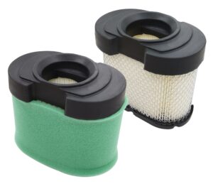 792105 276890 air filter cartridge for briggs & stratton 593435 593240 407777 40g777 40h777 445667 445877 44h777 engine fit john d lawn mower air cleaner z425 gy21057 miu11515 miu11517, 2 pack