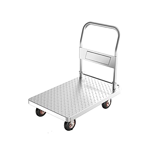 Generic Hand Trucks Push Cart Dolly Steel Moving Platform Hand Truck Foldable for Easy Storage and 360 Degree Swivel Wheels Large Load Capacity Push Cart (Size : Ty3)