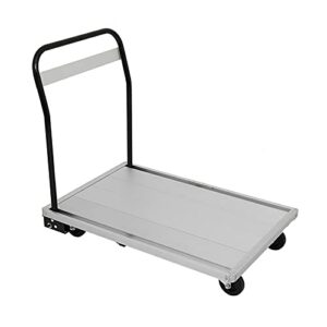 Platform Hand Truck Platform Truck Folding Multifunctional Moving Aluminum Foldable Handle Rolling Flatbed Cart Hand Truck Load Capacity 770lb Push Dolly for Loading