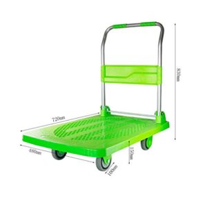 Generic Carts,Platform Trucks,Home Hand Trolley Folding Truck Cart Heavy Duty Flat Bed Transport Warehouse Office Garden 200Kg-300Kg/a